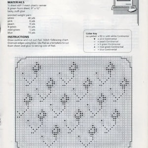 Mousepads / Pdf Vintage Plastic Canvas Pattern / Digital Instant ...