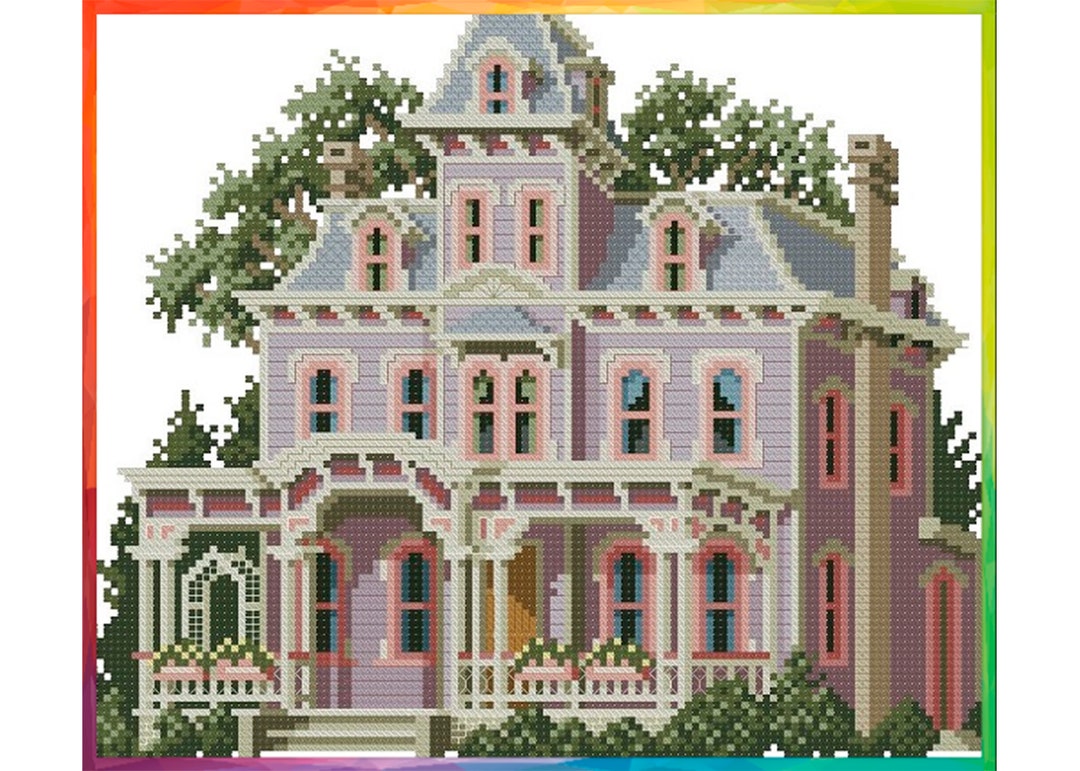 Vintage Cross Stitch Pattern Pdf - Victorian House- Weiss Home ...