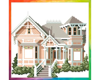 PDF Counted Vintage Cross Stitch Pattern House House - Etsy