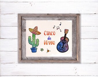 Cinco De Mayo Print Digital Download Party Decor - Etsy