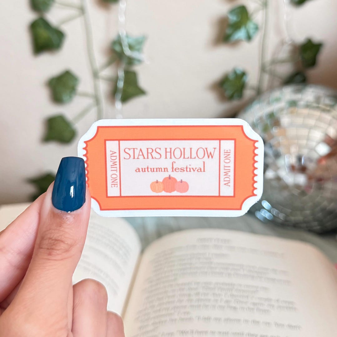 Gilmore Girls Autumn Festival Ticket Sticker, Stars Hollow Sticker ...