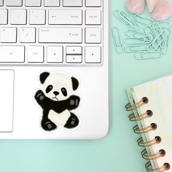 Panda Waterproof Sticker // Panda Sticker Animal Stickers - Etsy