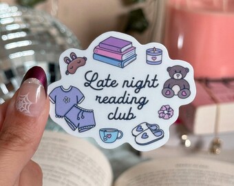 Late Night Reading, Bookish Stickers for Kindle, Kindle Stickers for ...