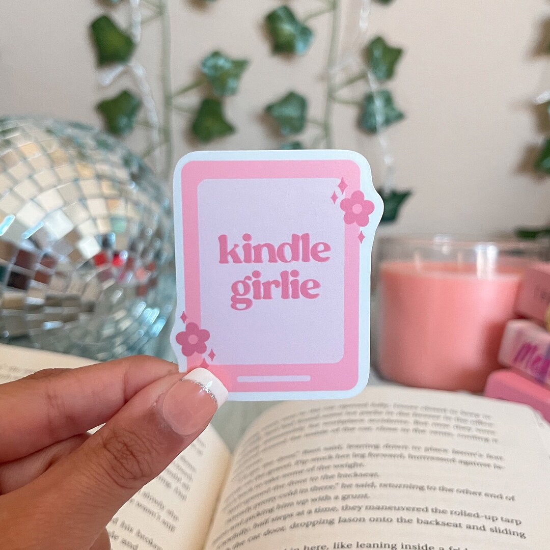 Kindle Girlie Sticker, Bookish Stickers, Kindle Stickers, Bookish Merch ...