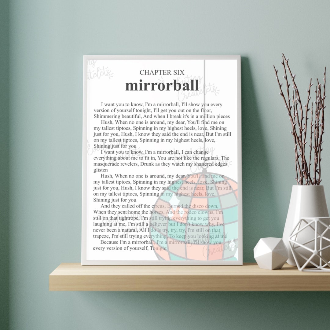 Mirrorball Print Digital Download, Mirrorball Digital Poster ...