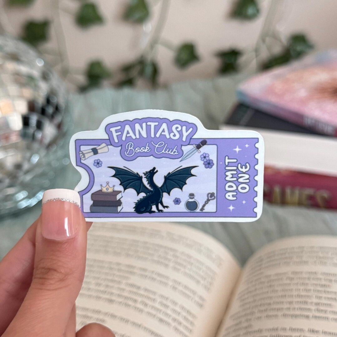 Fantasy Book Club Sticker: Dragon Ticket, Book Lover Gift - Etsy