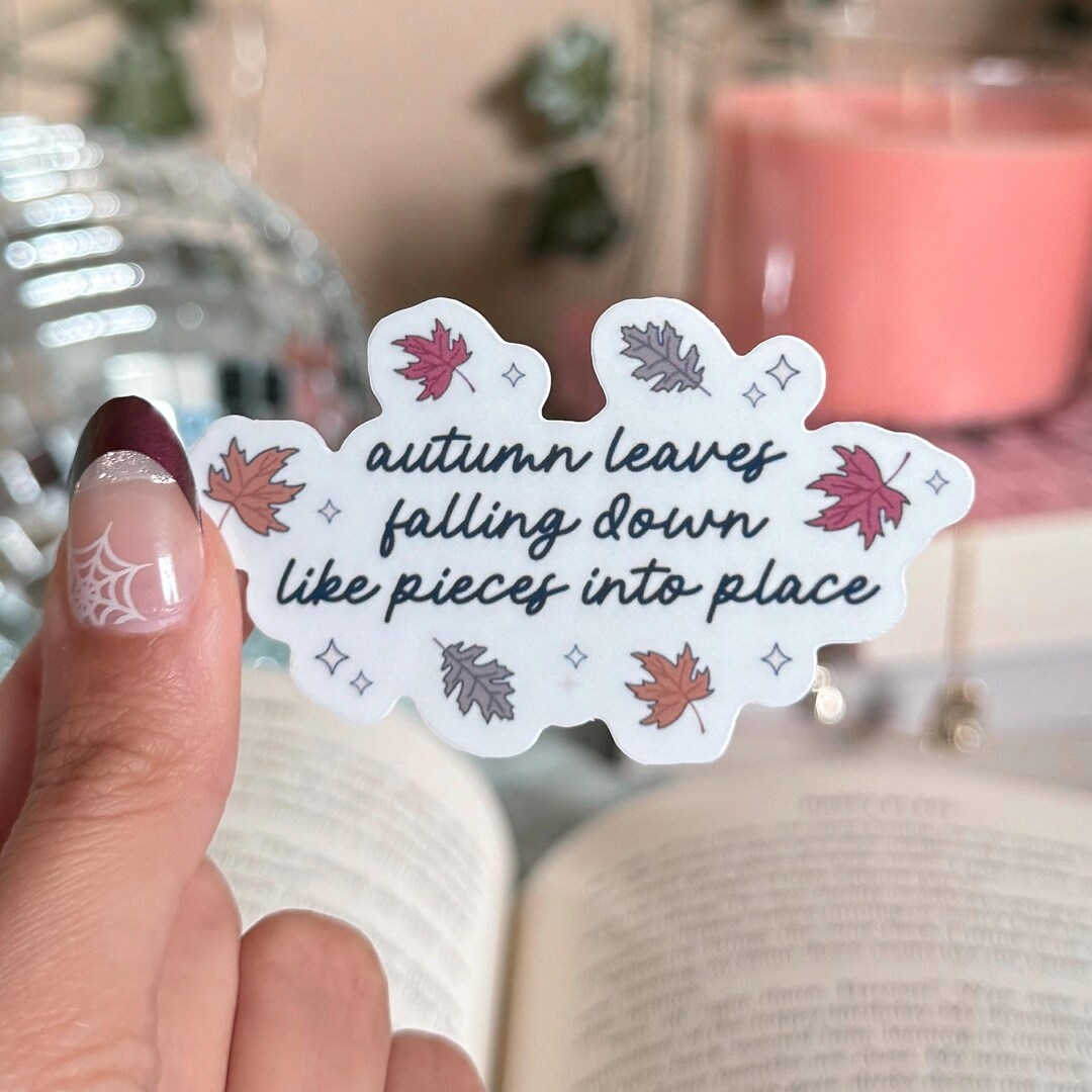 Autumn Leaves Falling Sticker, All Too Well Sticker, Fall Kindle ...