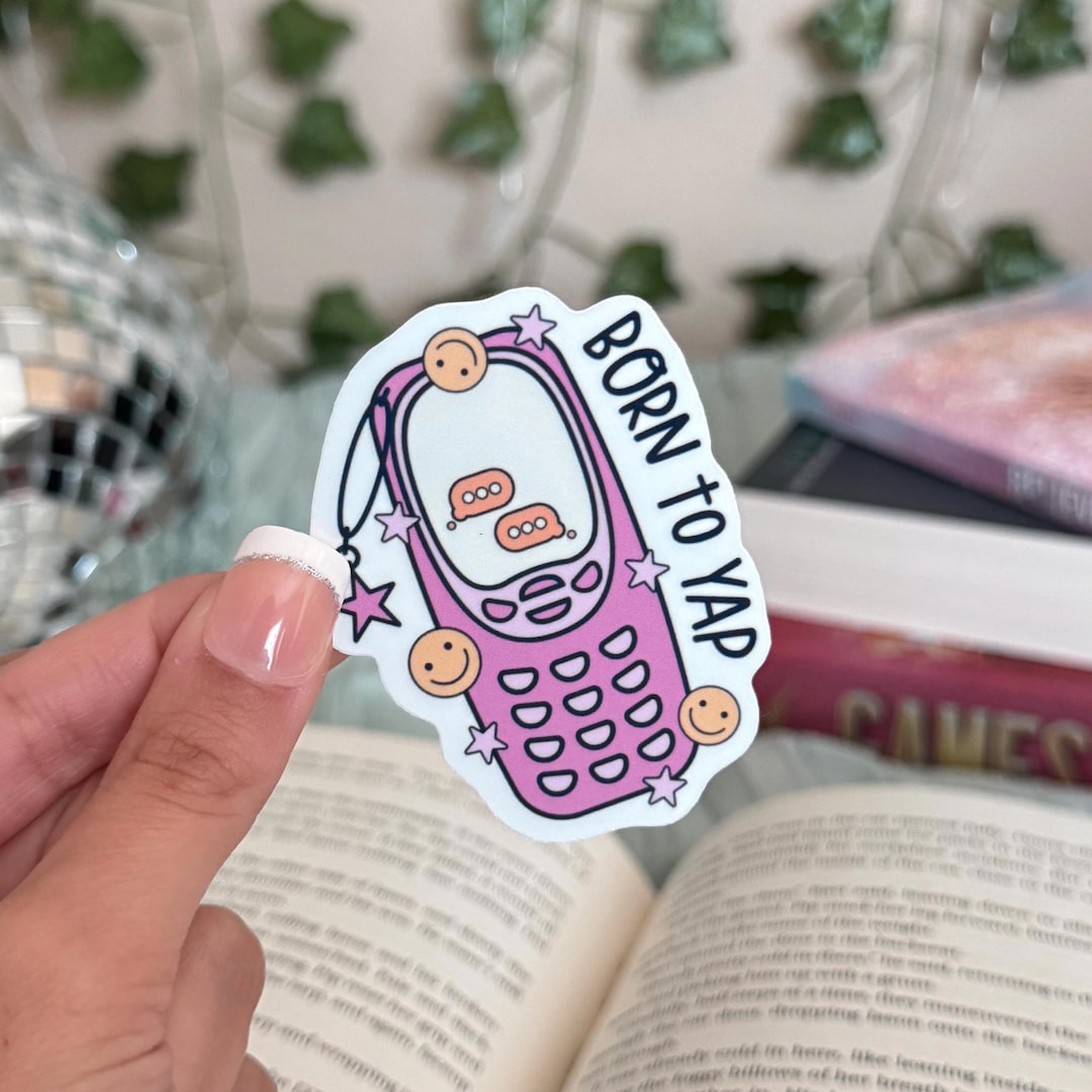 Born to Yap Sticker: Girl Math, Bookish, Coffee - Etsy