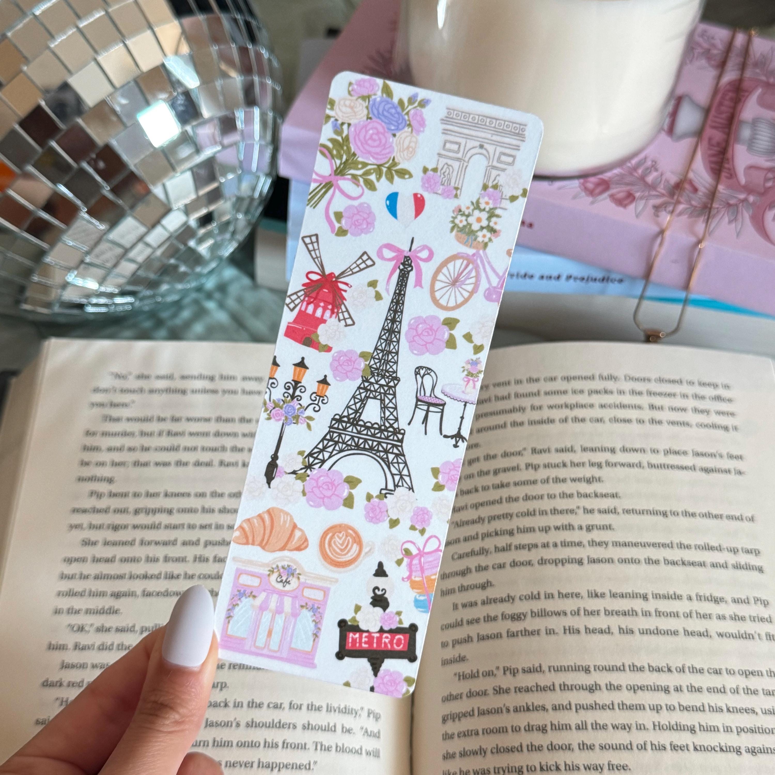 Paris Bookmark: Laminated Cardstock, Eiffel Tower Design - Etsy