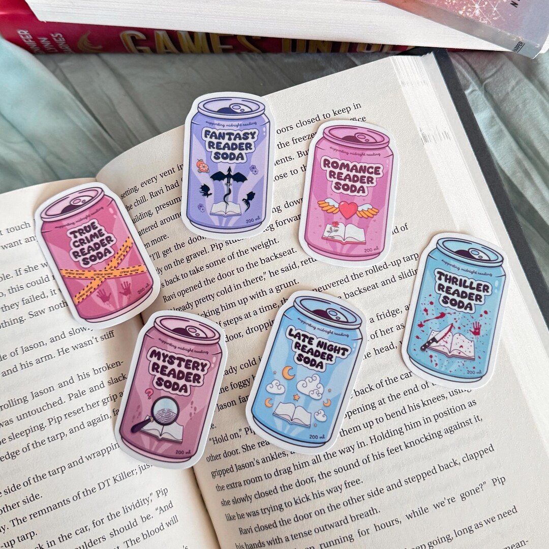 Reader Soda Can Sticker: Book Club, Kindle, Trope Bookish Sticker - Etsy