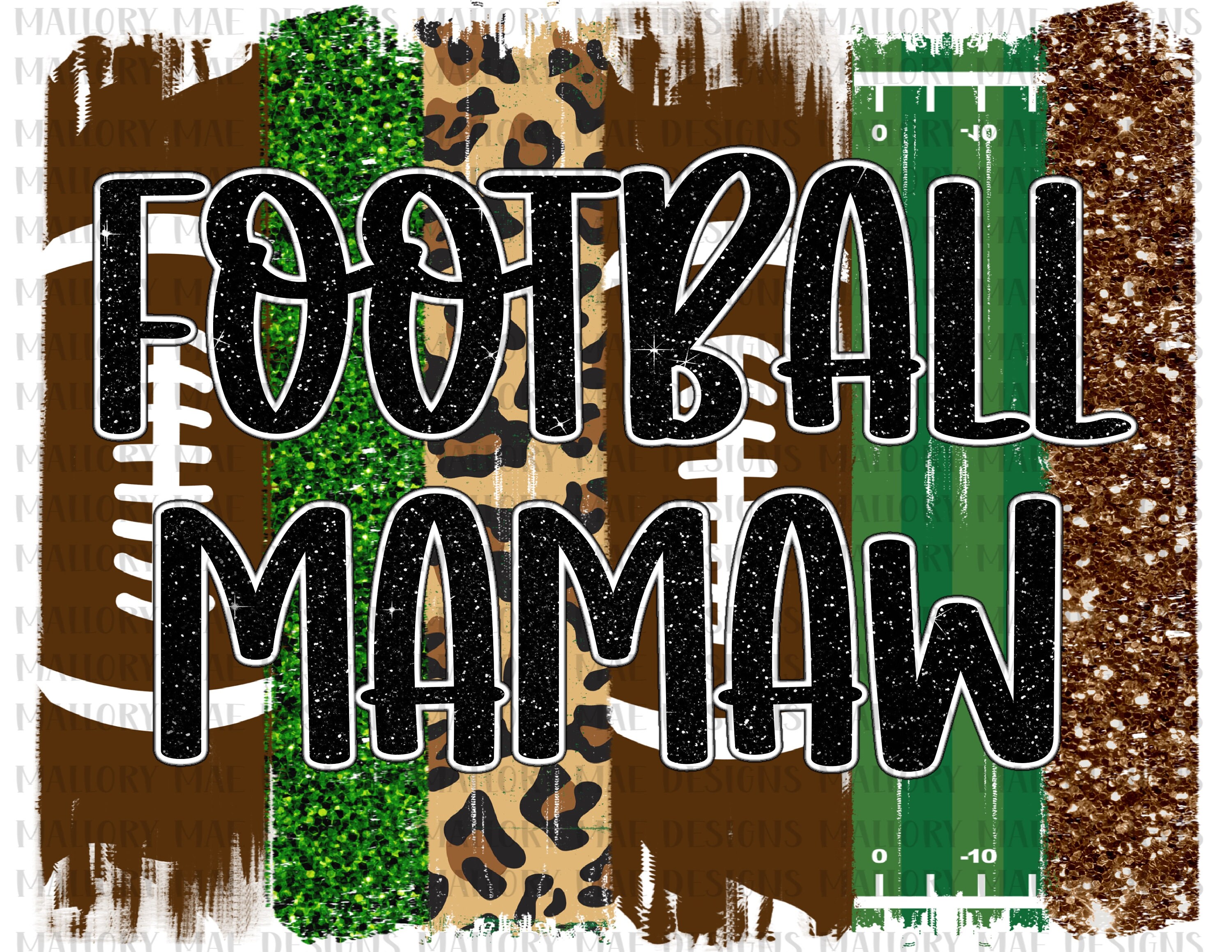 Football Mamaw Brush Stroke Sublimation Design Instant - Etsy