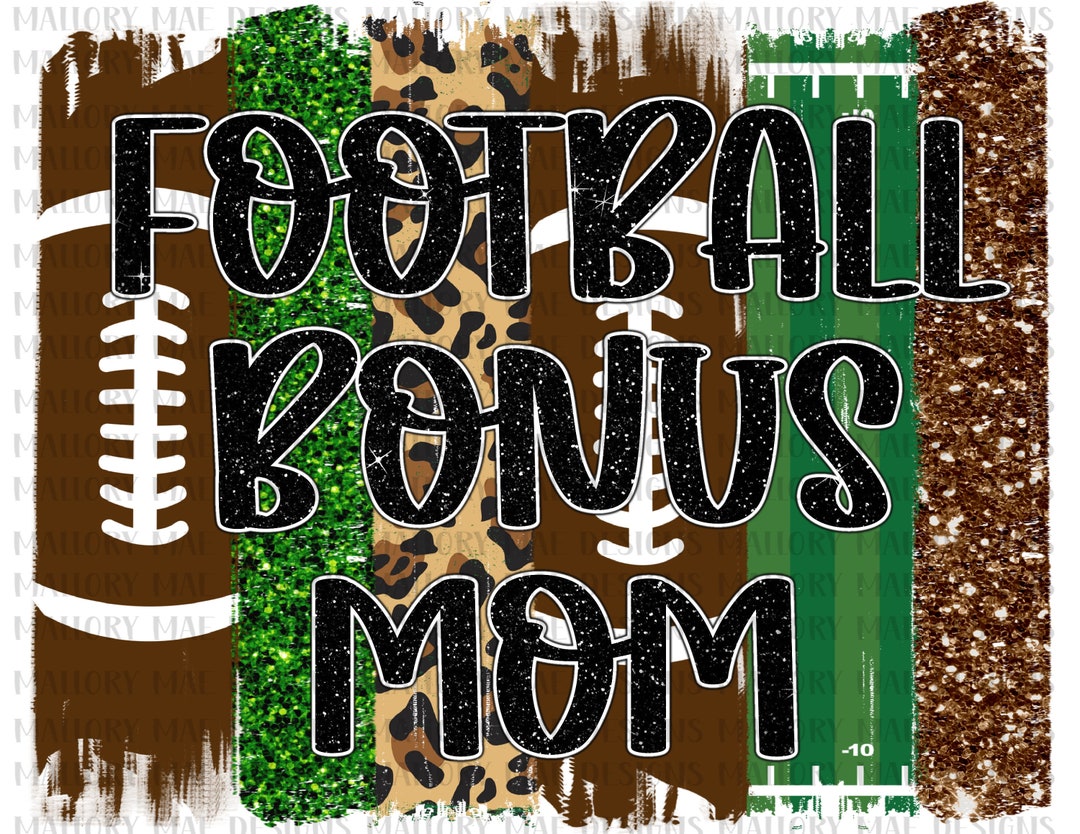 Football Bonus Mom Brush Stroke Sublimation Design Instant Download PNG ...