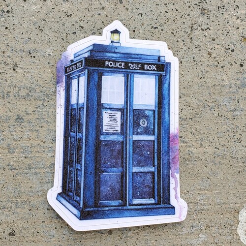 Doctor Who TARDIS Blue Box 3 Vinyl Sticker or Magnet | Etsy