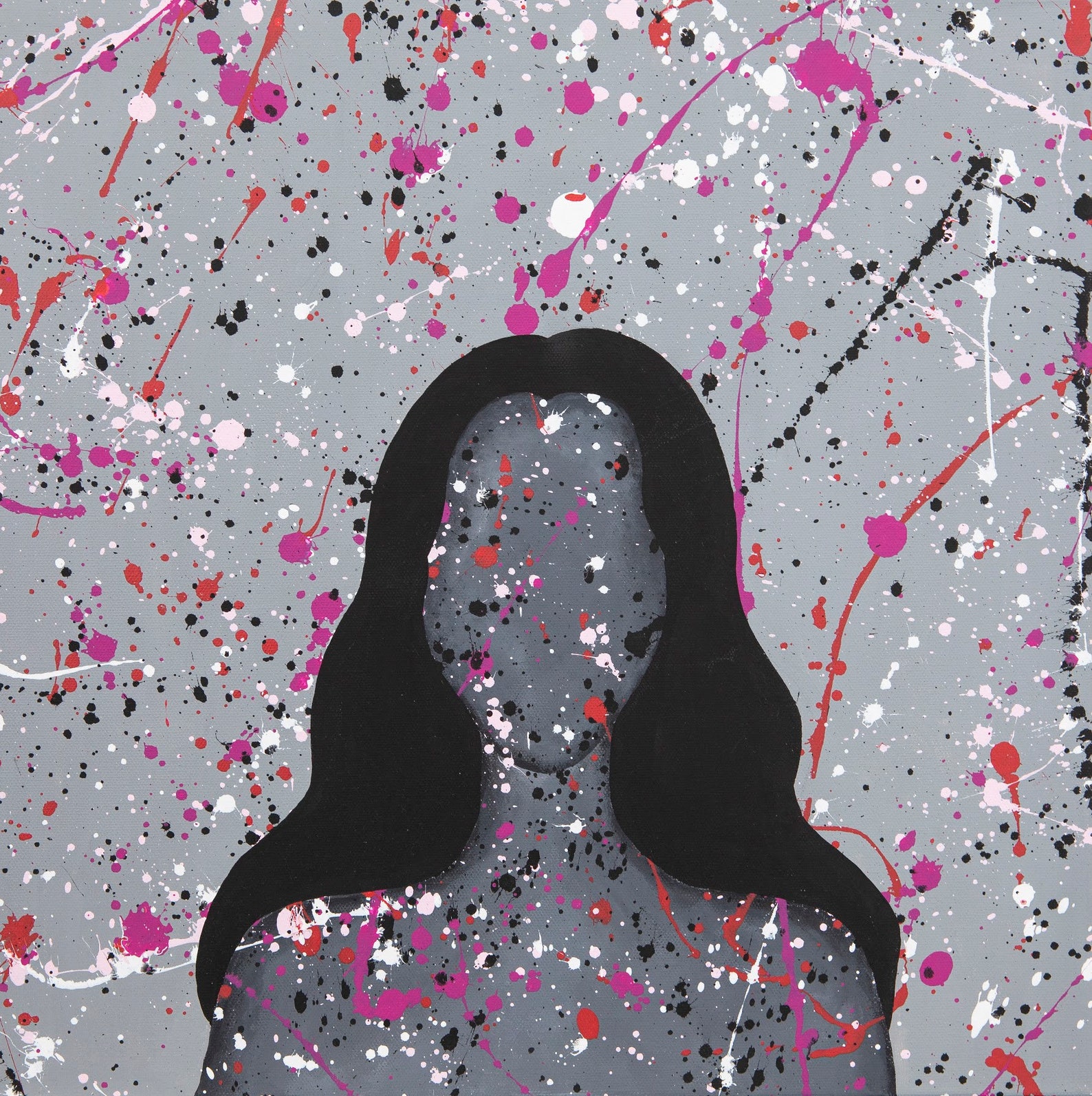 Abstract Splatter Paint Portrait - Etsy UK