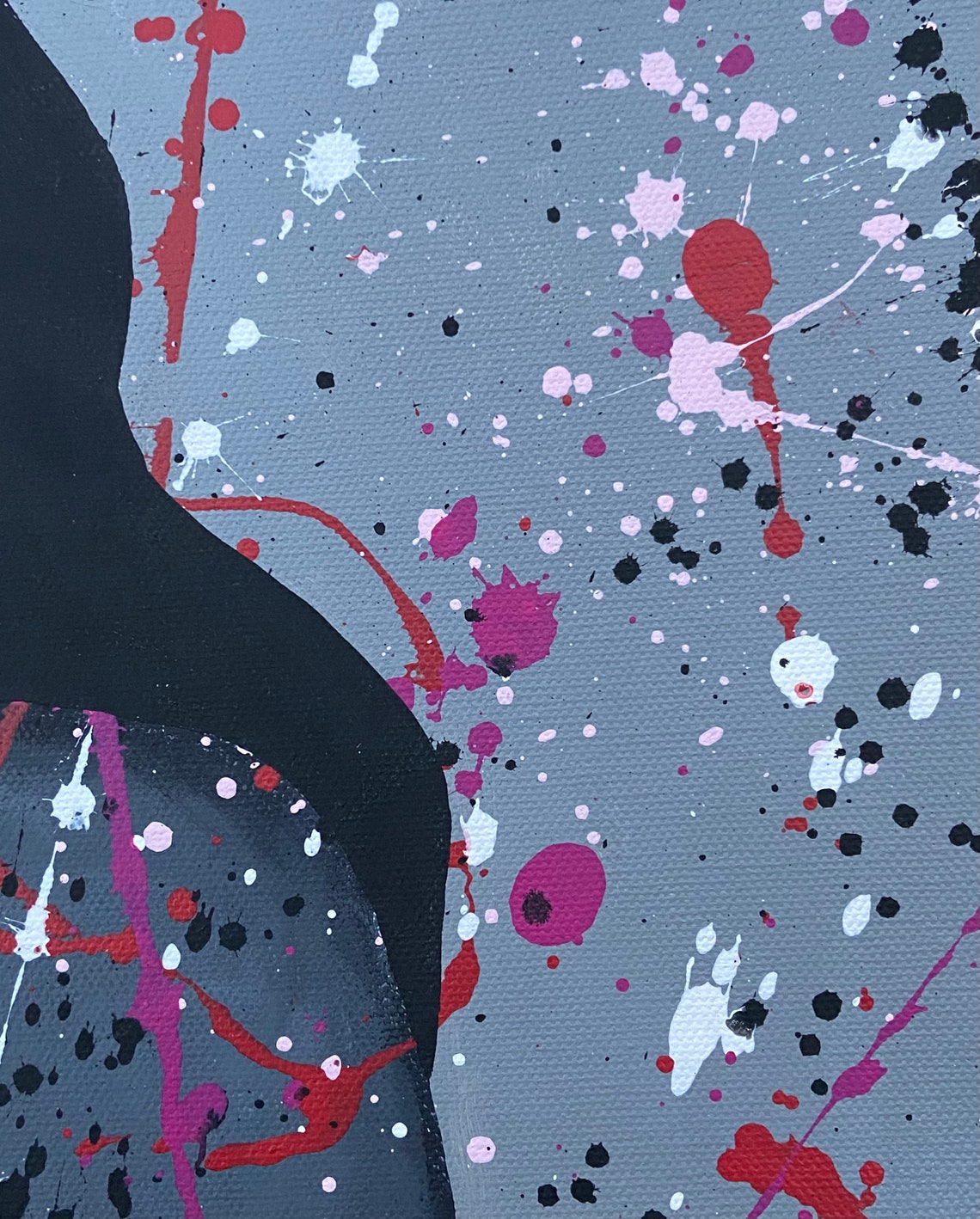 Abstract Splatter Paint Portrait - Etsy UK