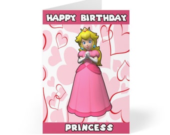 Princess Peach Card - Etsy UK