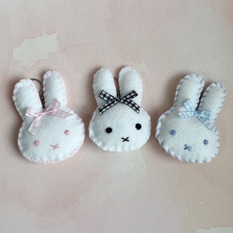 Miffy Plush Keychain/phone Charm // Bunny Pastel Kawaii - Etsy