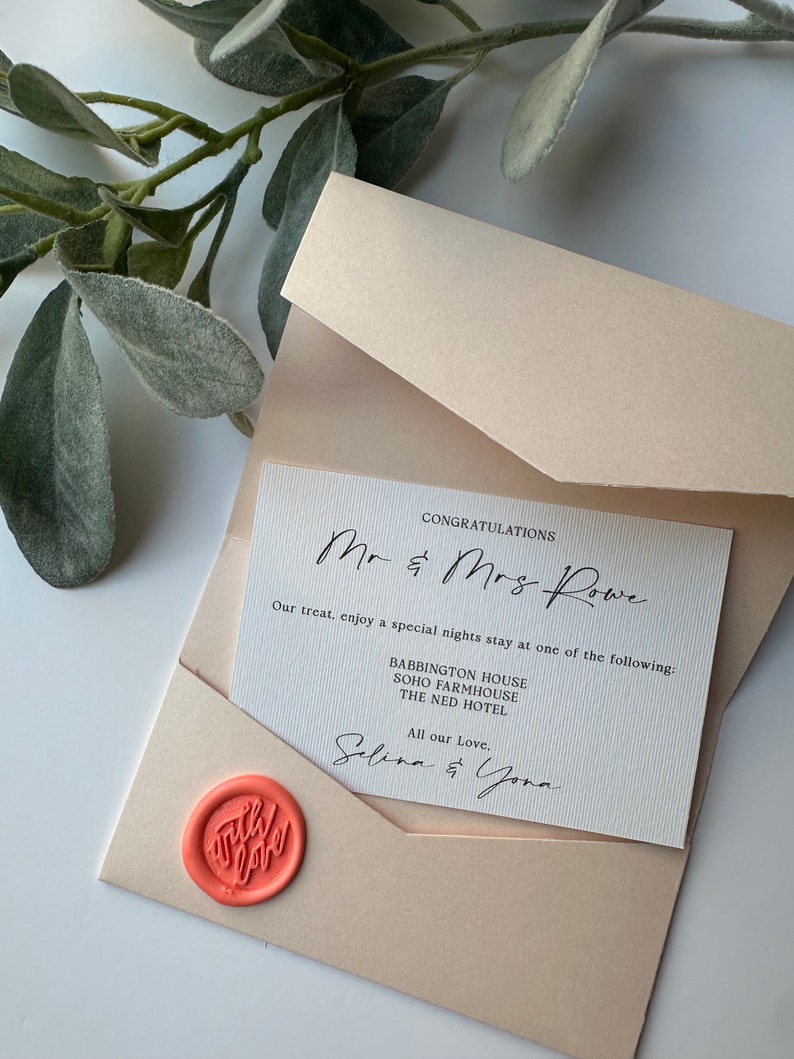 Handmade Personalised Gift Voucher Cards in Pocket Folded Envelope - Etsy