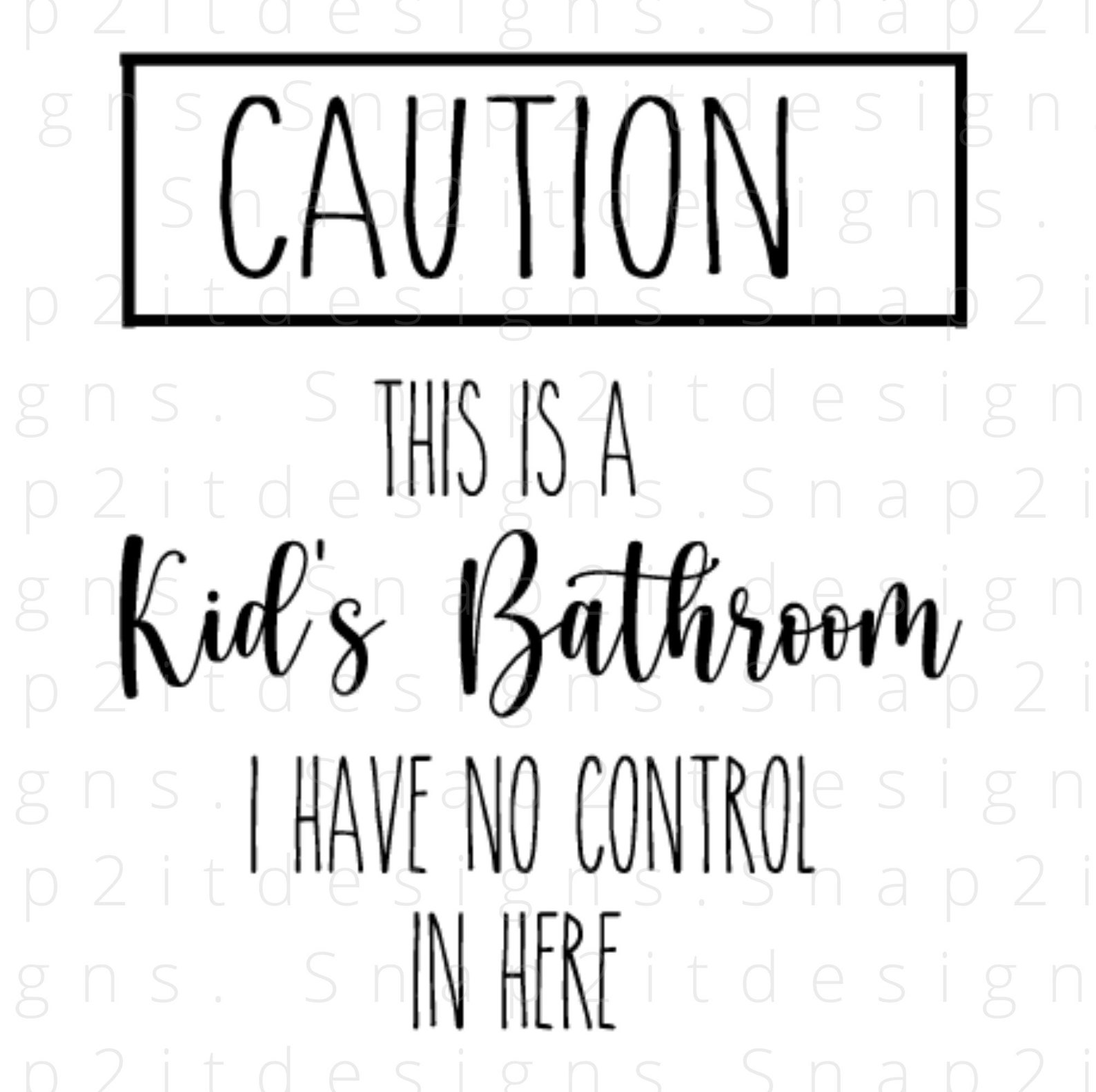 Caution Kids Bathroom - Etsy