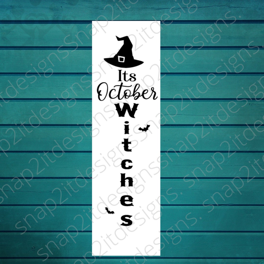 Its October Witches Door Sign Svg - Etsy