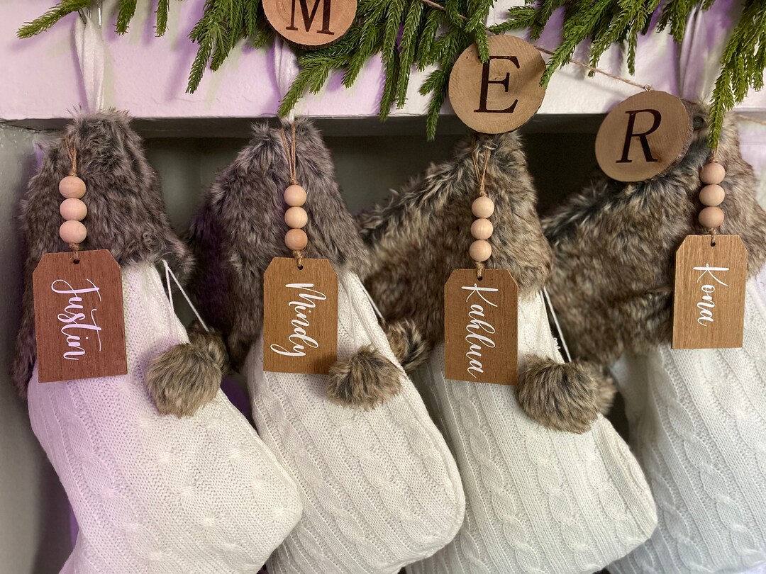 Stocking Name Tags Stocking Tags Personalized Stocking - Etsy