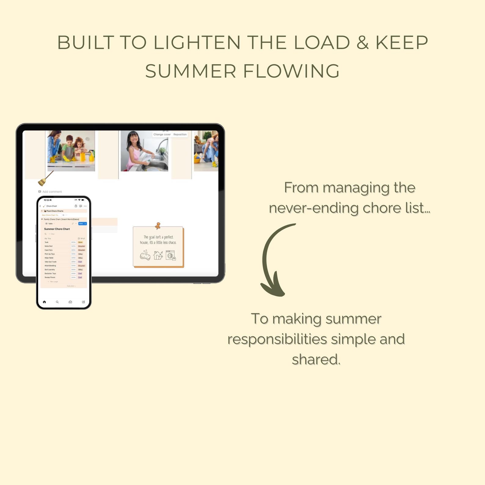 Summer Mom Planner | Notion Dashboard for Busy Moms | Digital Meal ...
