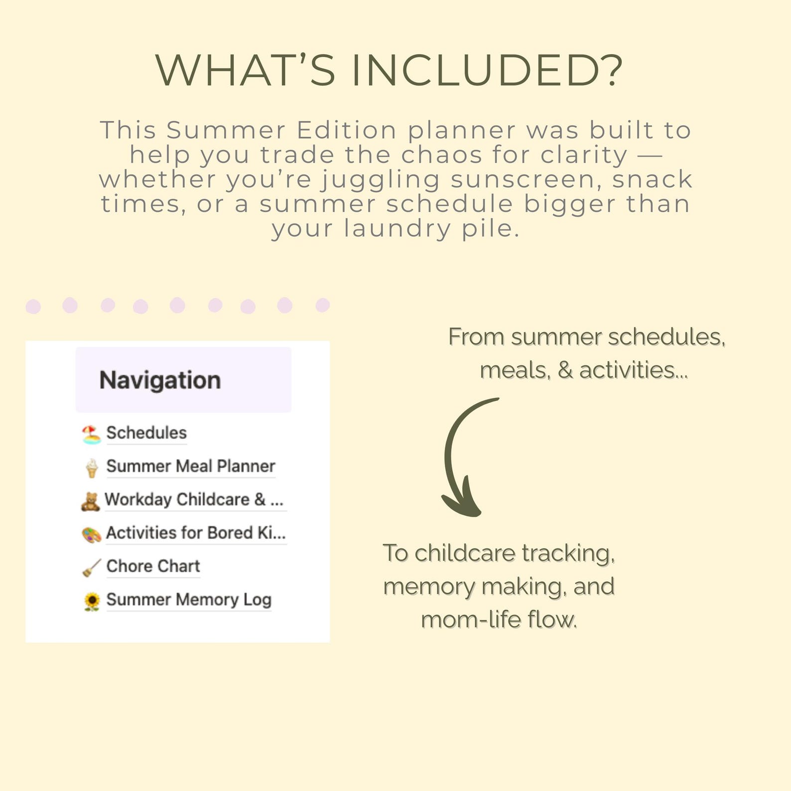 Summer Mom Planner | Notion Dashboard for Busy Moms | Digital Meal ...