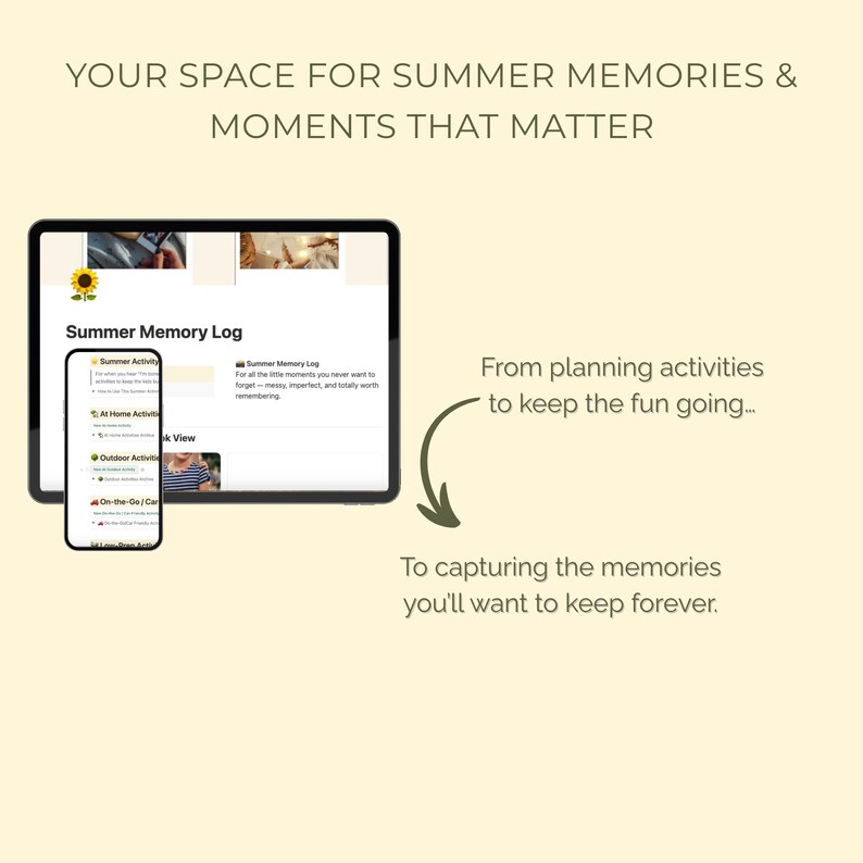 Summer Mom Planner | Notion Dashboard for Busy Moms | Digital Meal ...