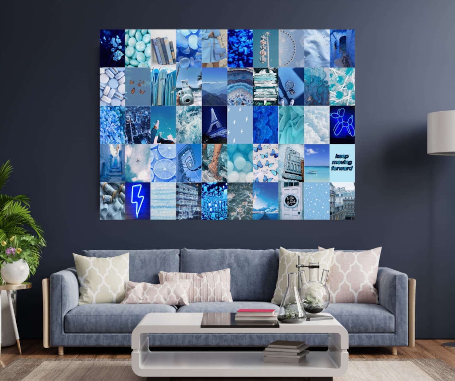 Aesthetic Blue Collage Kit - Etsy