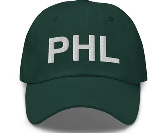 Custom Embroidered PHL Philadelphia International Airport Code Baseball ...