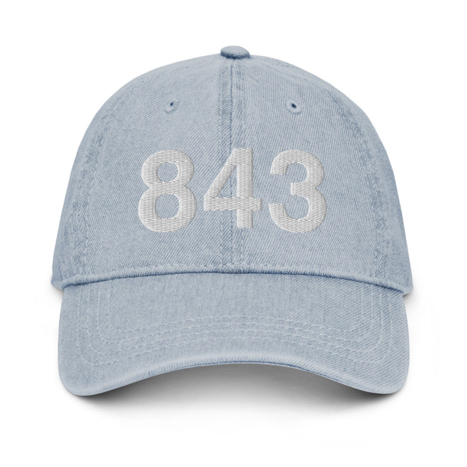 843 Charleston SC Area Code Denim Dad Hat - Etsy