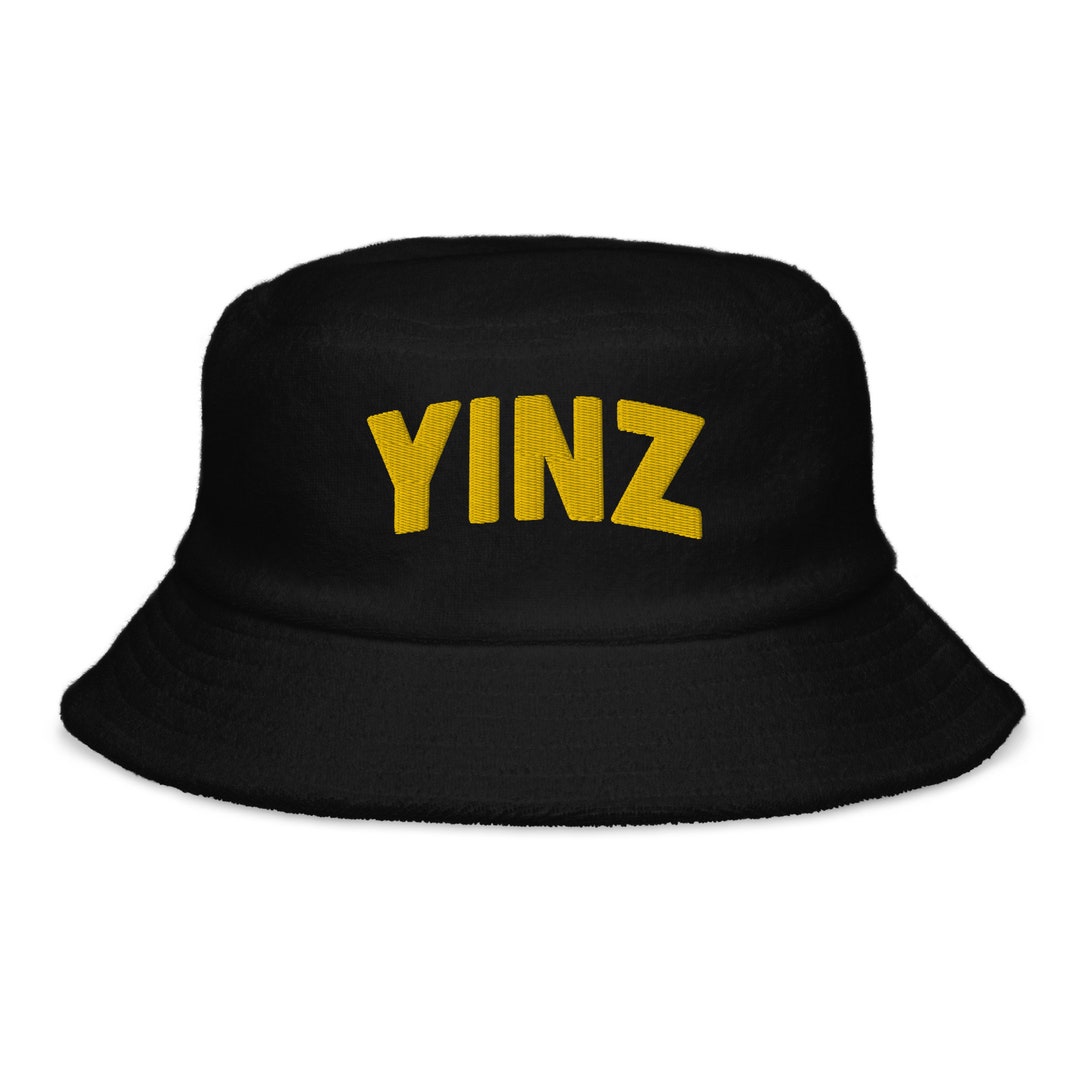 Black & Gold Yinz Terry Cloth Bucket Hat - Etsy