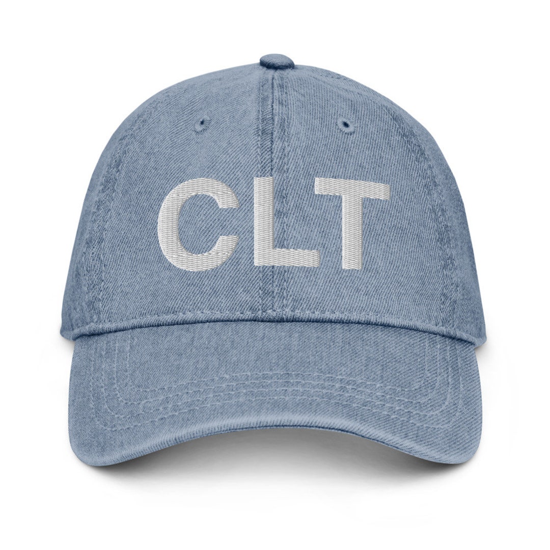 CLT Charolette Airport Code Denim Dad Hat - Etsy