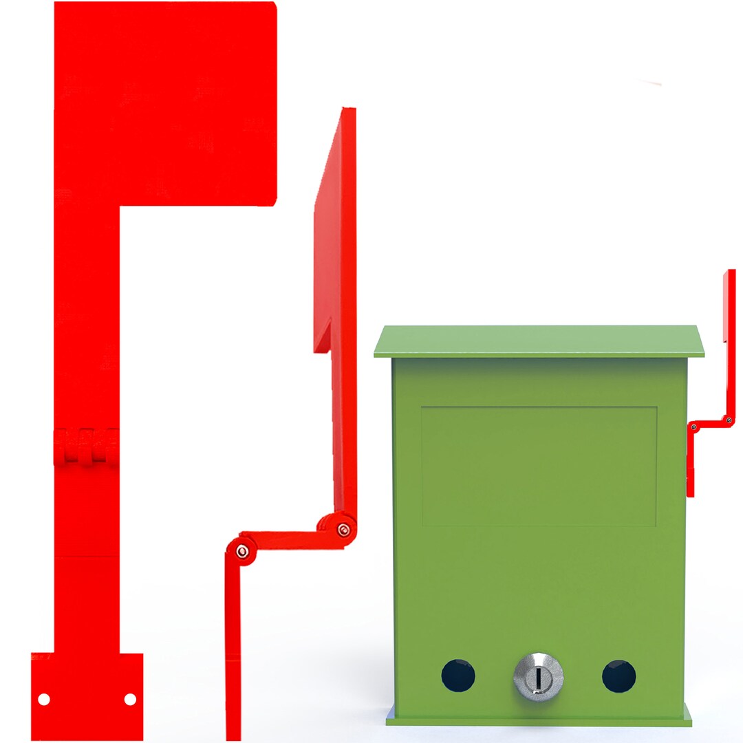 Folding Vertical Mailbox Flag, Wall Mounted Mailbox Flag, No Tools ...