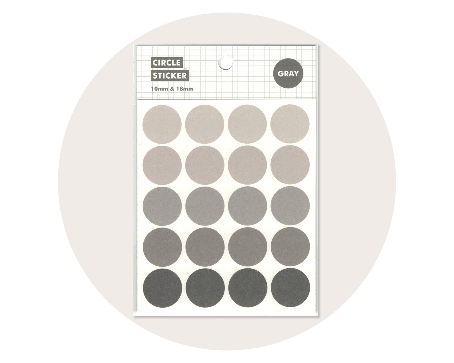 Gray Circle Sticker Pegatina Deco Etiqueta engomada de | Etsy