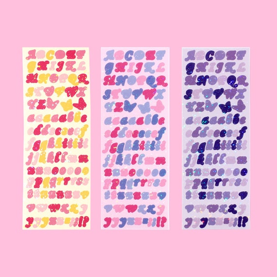 Twinkle Alphabet Stickers Letter Stickers Polco Stickers | Etsy