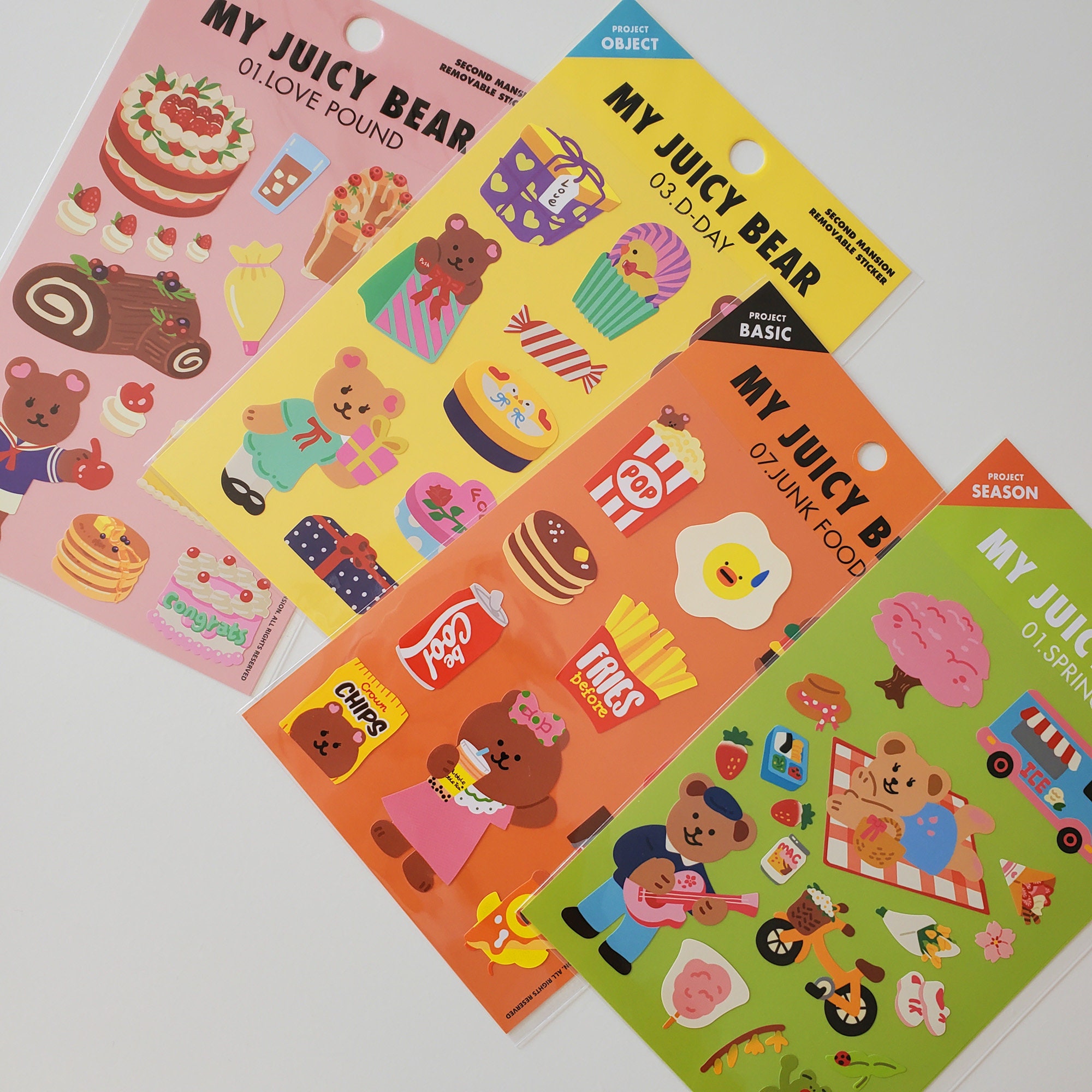 My Juicy Bear Stickers Teddy Bear Stickers Birthday | Etsy