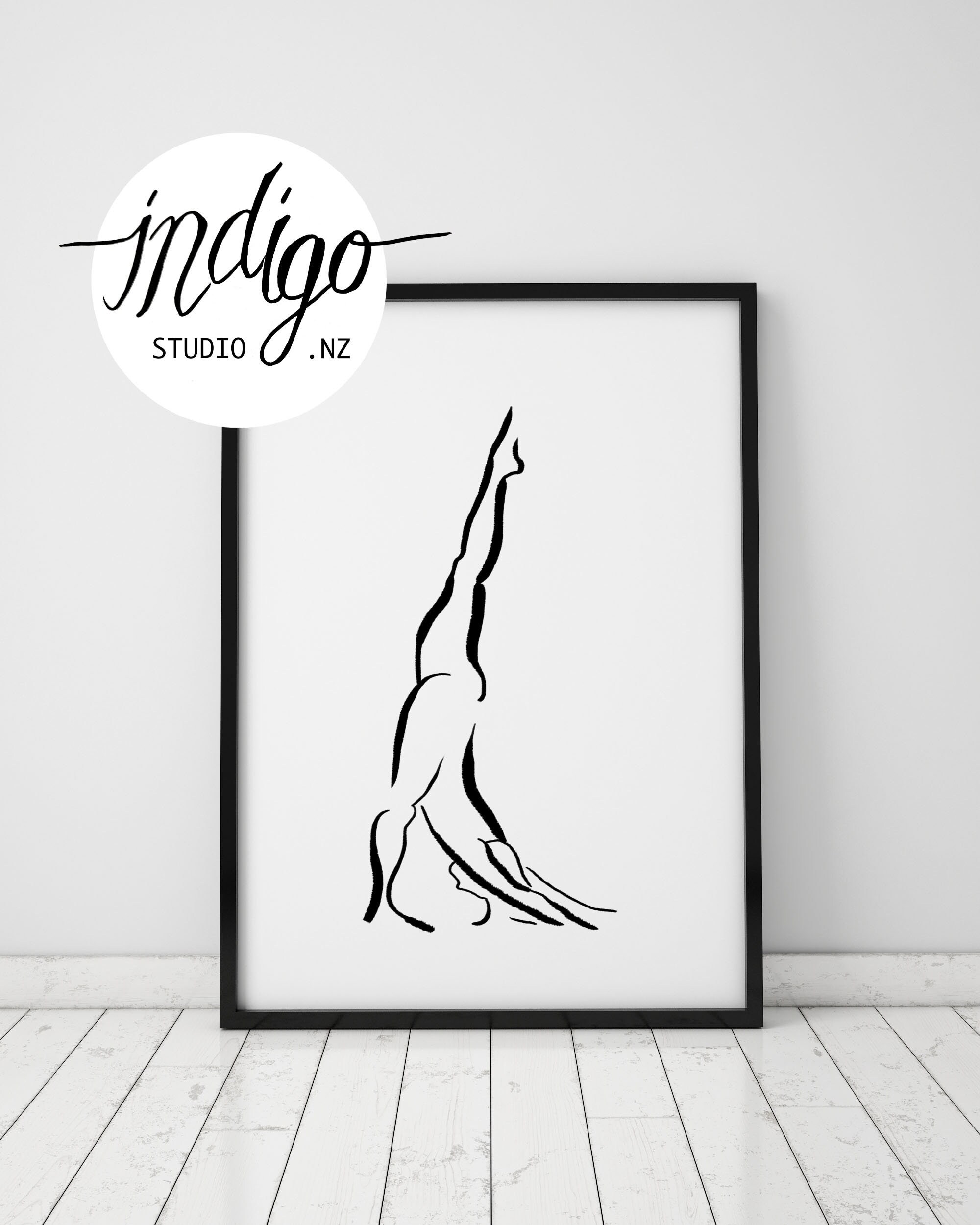 Vertical splits Line Drawing Print Digital printable wall - Etsy España