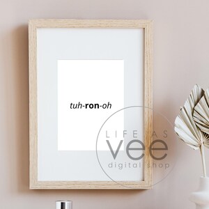 Toronto Pronunciation Poster / Drake GTA Canada Scarborough York Uoft ...