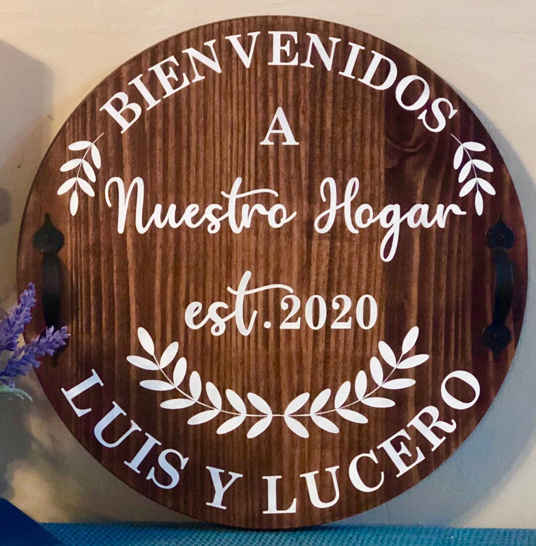 Bienvenidos a Nuestro Hogar Spanish Custom Tray *espanol* - Etsy