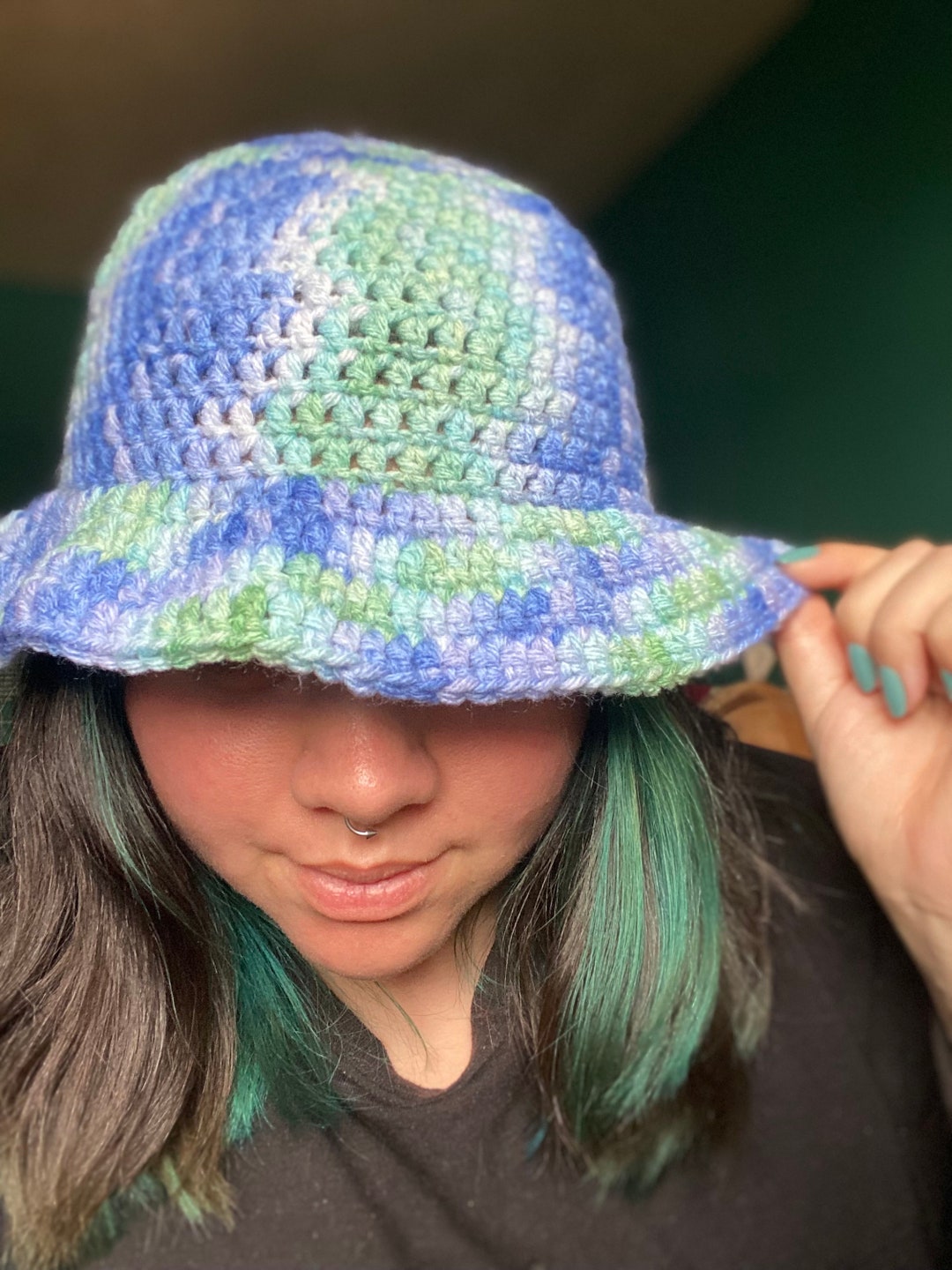 Earthy Crochet Bucket Hat Adult Size - Etsy