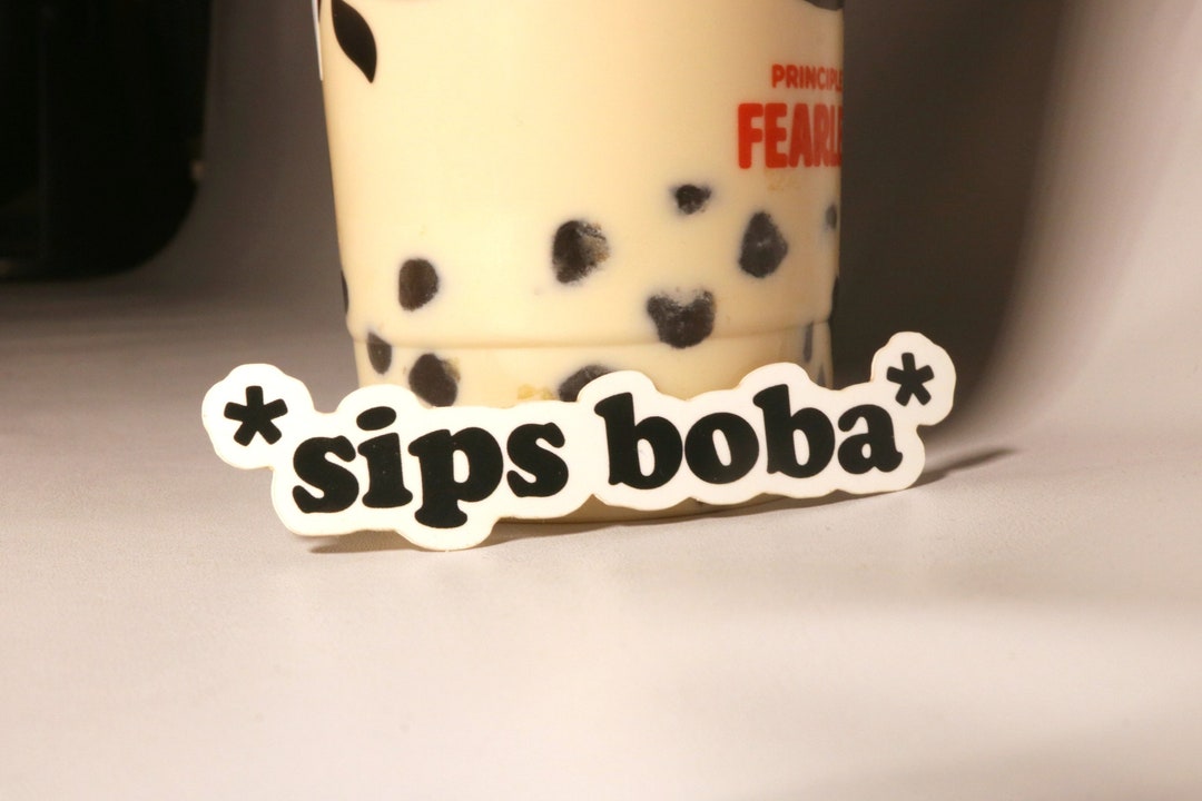 Sips Boba Sticker - Etsy