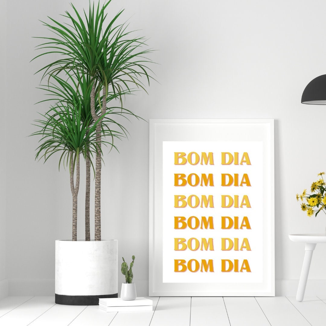 BOM DIA - Good Morning - Art Print - Etsy