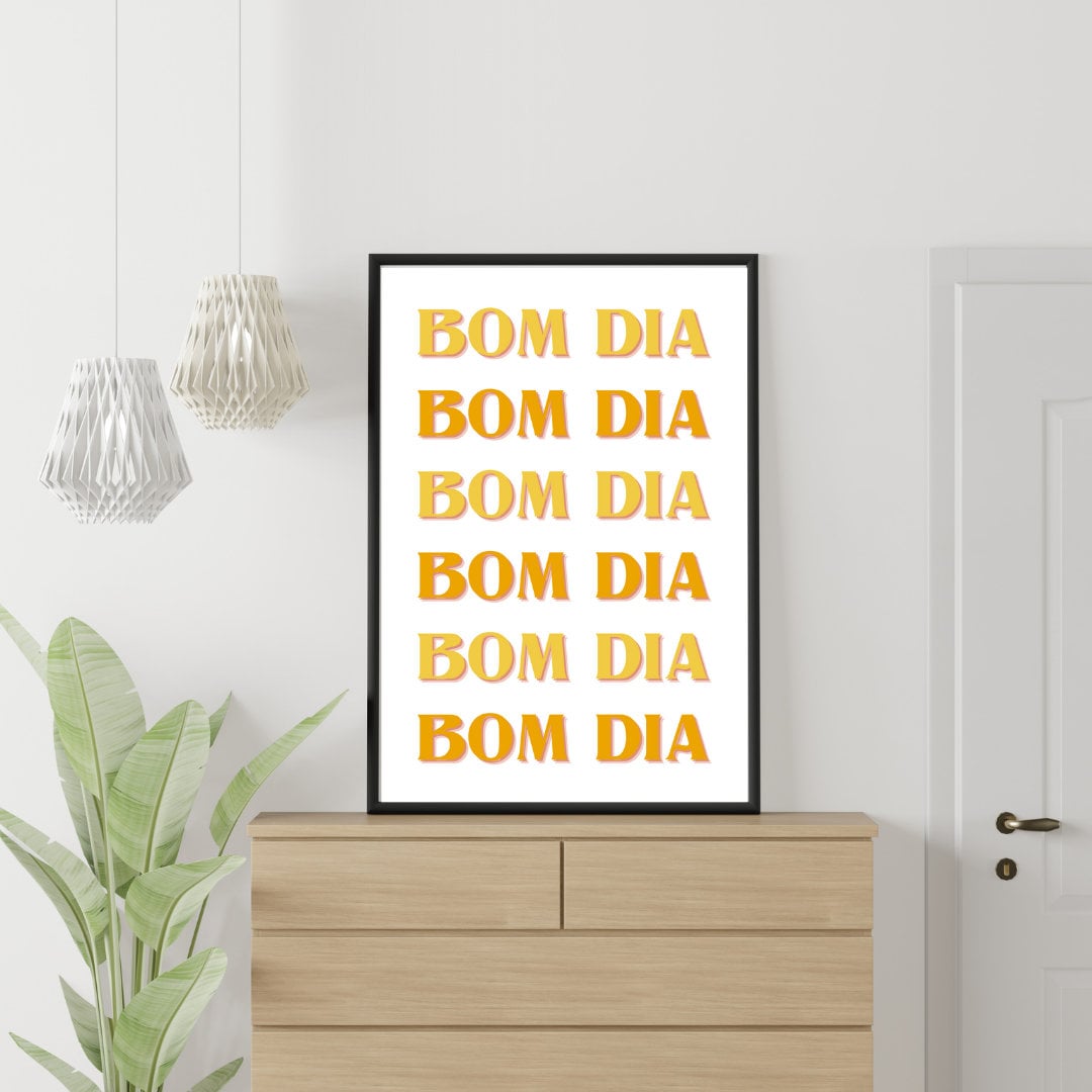 BOM DIA - Good Morning - Art Print - Etsy