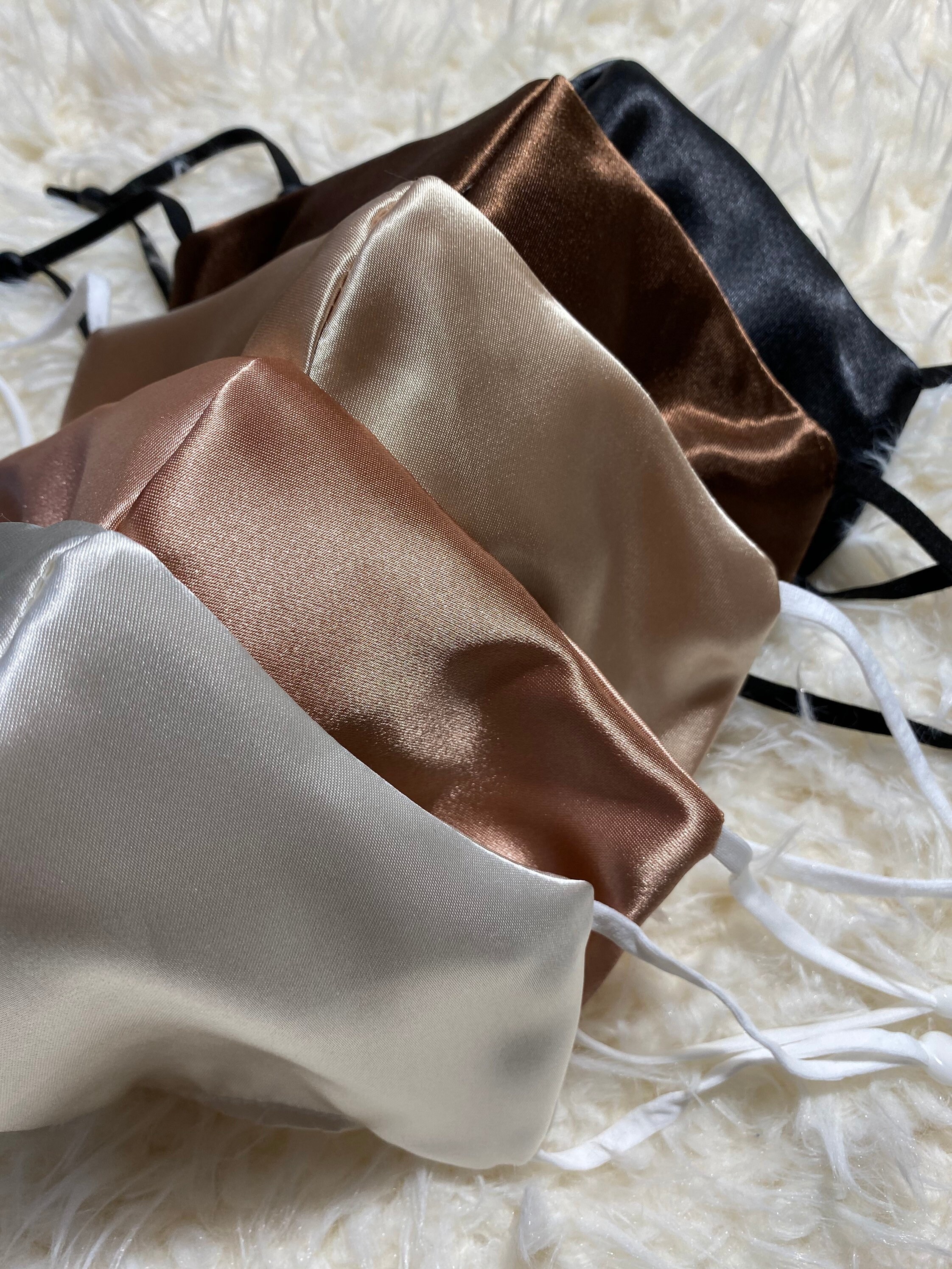 Silky Satin Classy Face Masks Wedding Mask 2layers With - Etsy