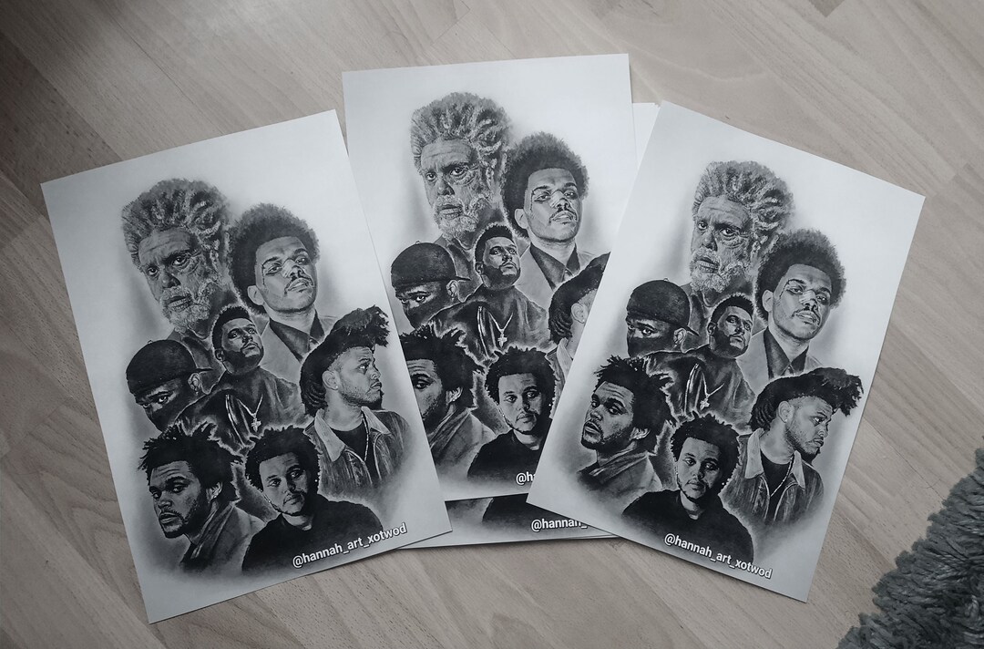 A4 the Weeknd Eras Drawing Prints - Etsy