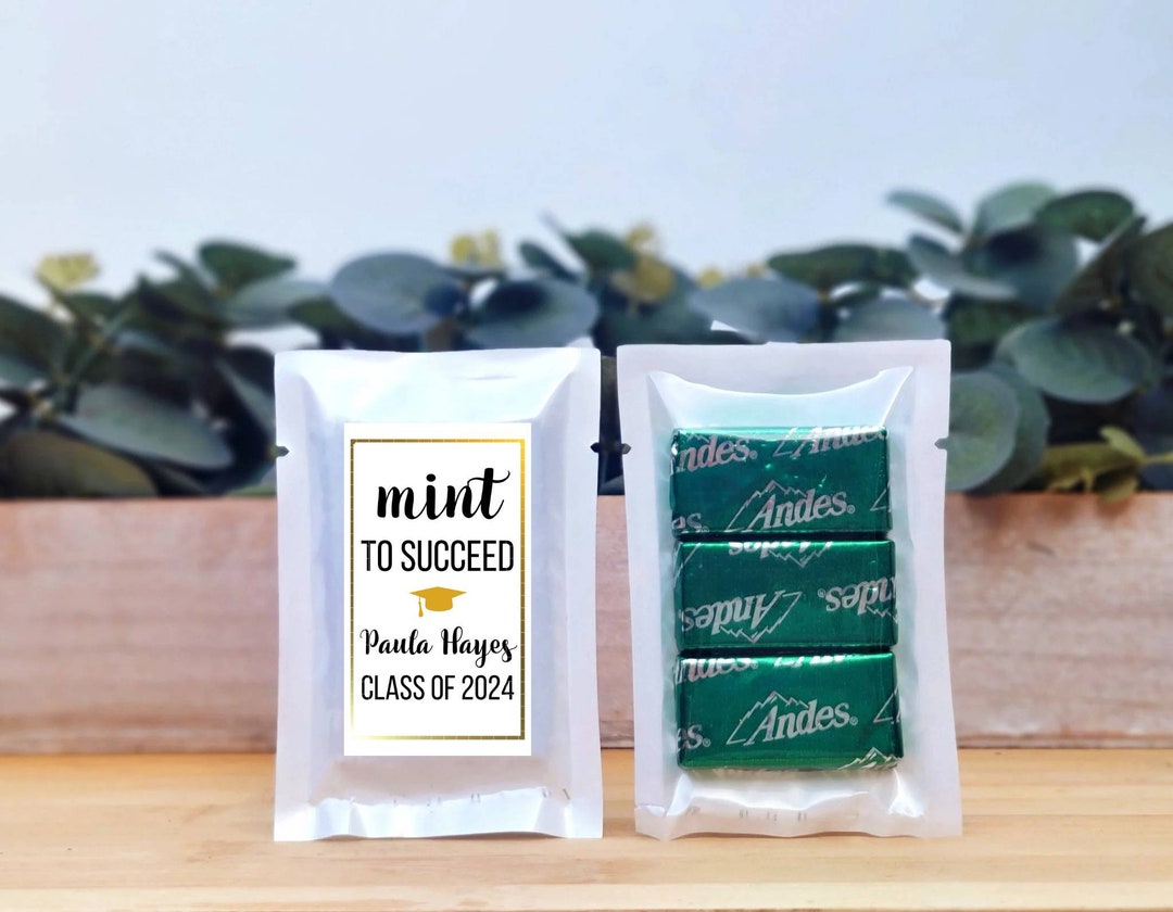 Graduation Party Andes Mint Chocolate Favors - Grad Party Mints ...
