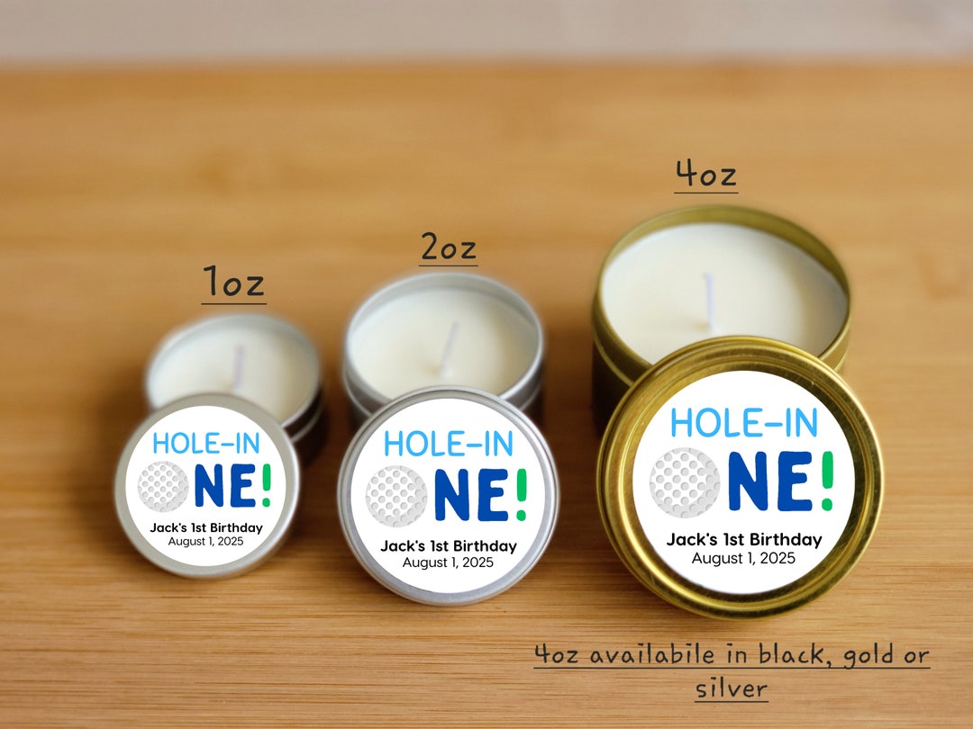 Golf Hole in ONE First Birthday Candle Favor - FULLY ASSEMBLED- Lets ...