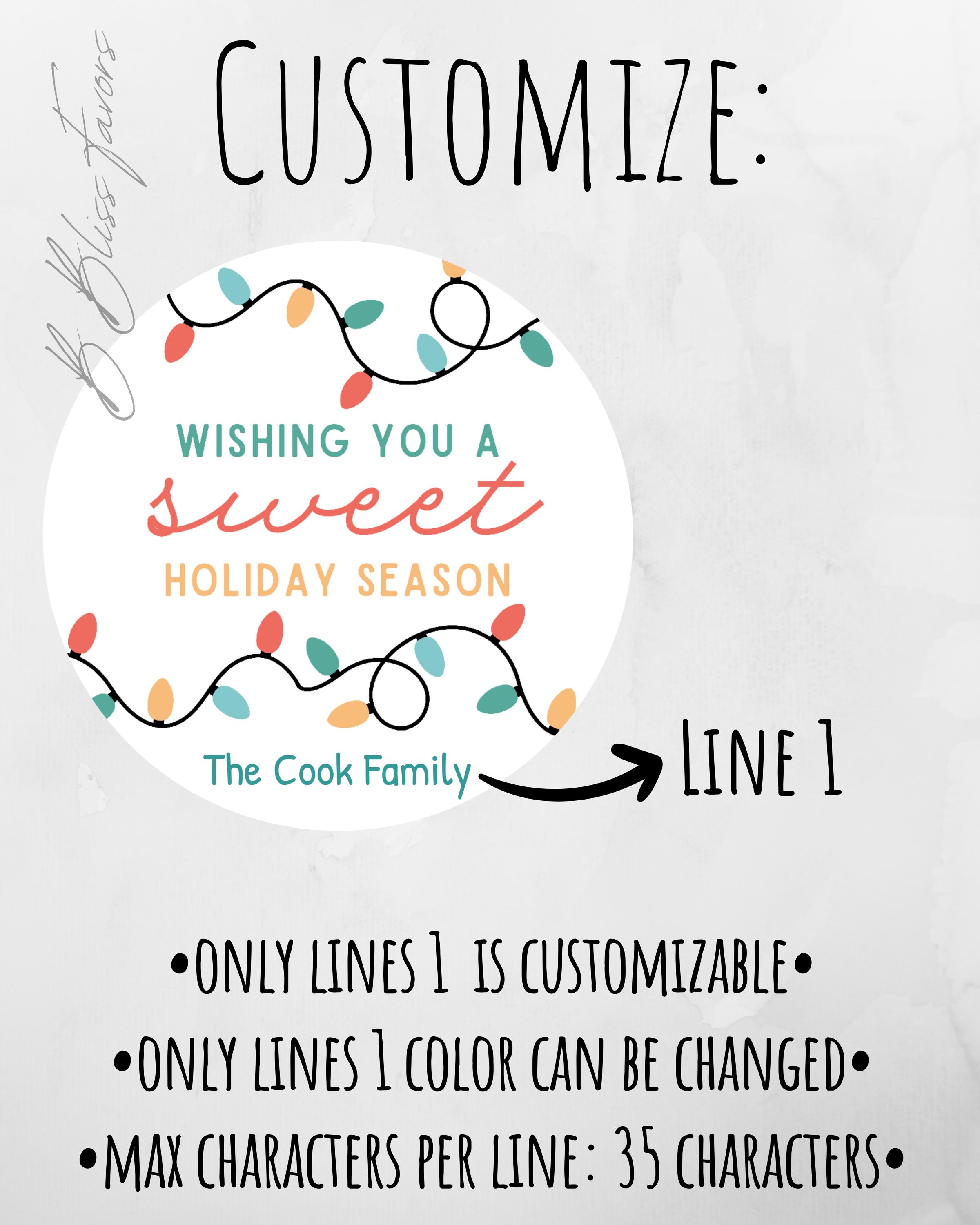 Wishing You A Sweet Holiday Season Snack Bag Favors, Winter Gift, Stand ...