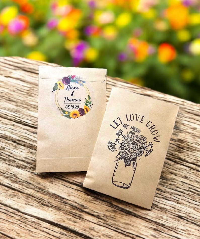 Memorial Service Seed Favors – Sealed Wildflower Packets | Funeral ...